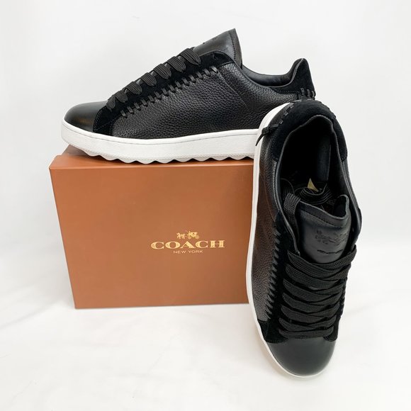 Coach | Shoes | Coach Rip N Repair C1 Leather Black Sneaker 13 | Poshmark